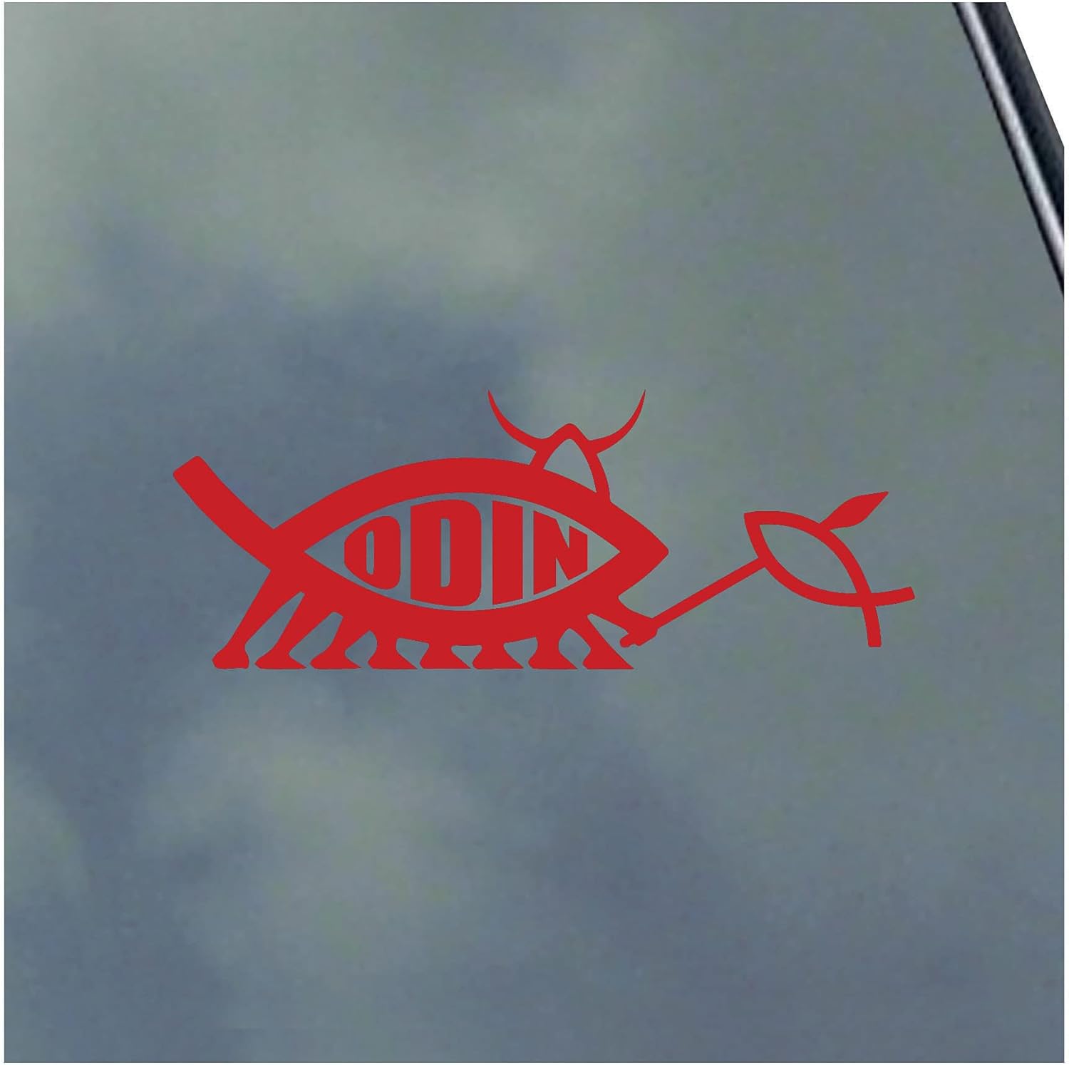 Amazon.com: Odin Fish Vinyl Sticker Decal Sleipnir Asatru Thor Gods ...