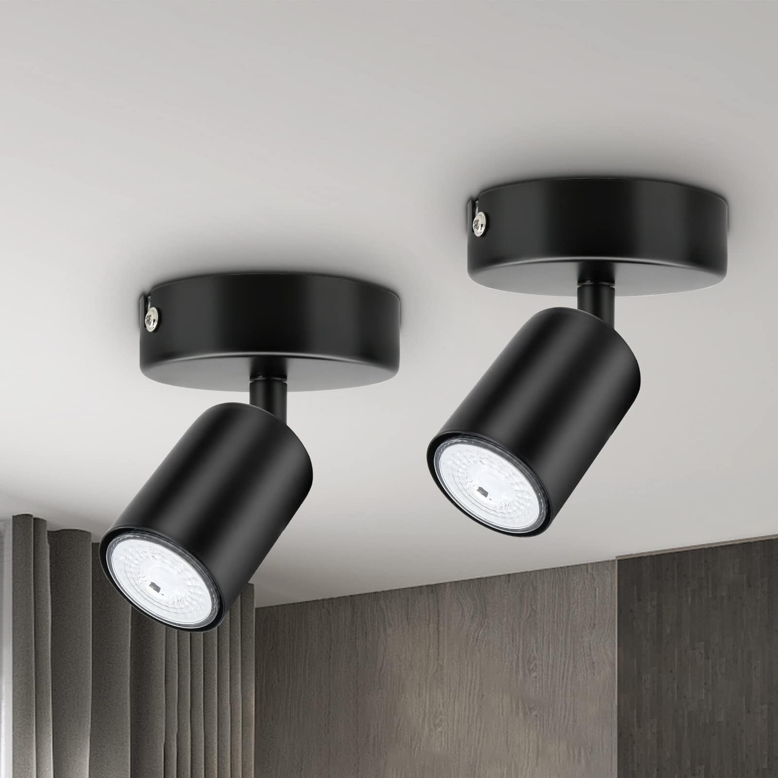 Unique Industrial Designed Matt Black Switched Wall Spot Light by Happy ...