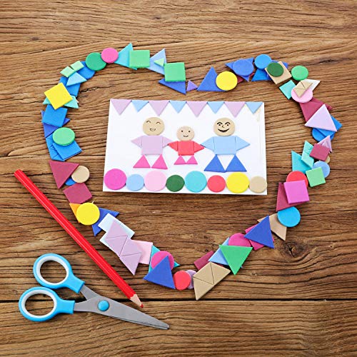 1000 Pieces Foam Shape Stickers Self Adhesive Foam Stickers Felt ...