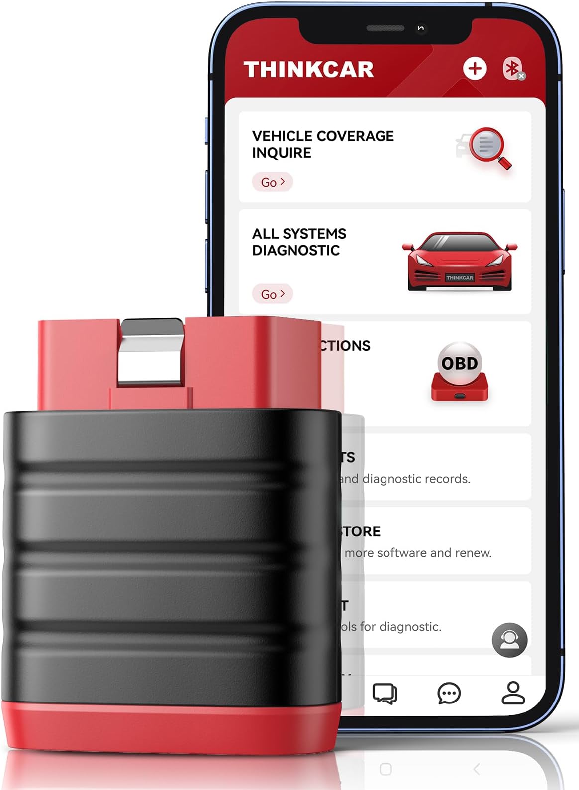 THINKCAR ThinkDiag Mini OBD2 Scanner Bluetooth for iOS & Android, OE ...
