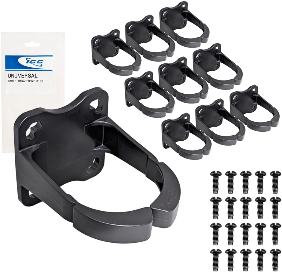 Amazon.com: ICC 3” Plastic Cable Management Ring, Vertical/Horizontal ...