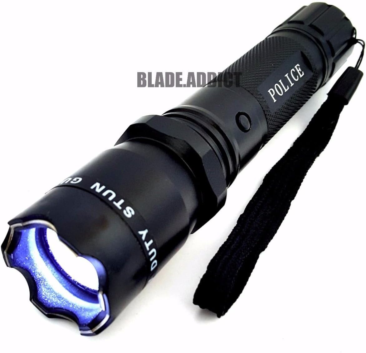 Metal POLICE Stun Gun 235 Million Volt Rechargeable LED Flashlight ...