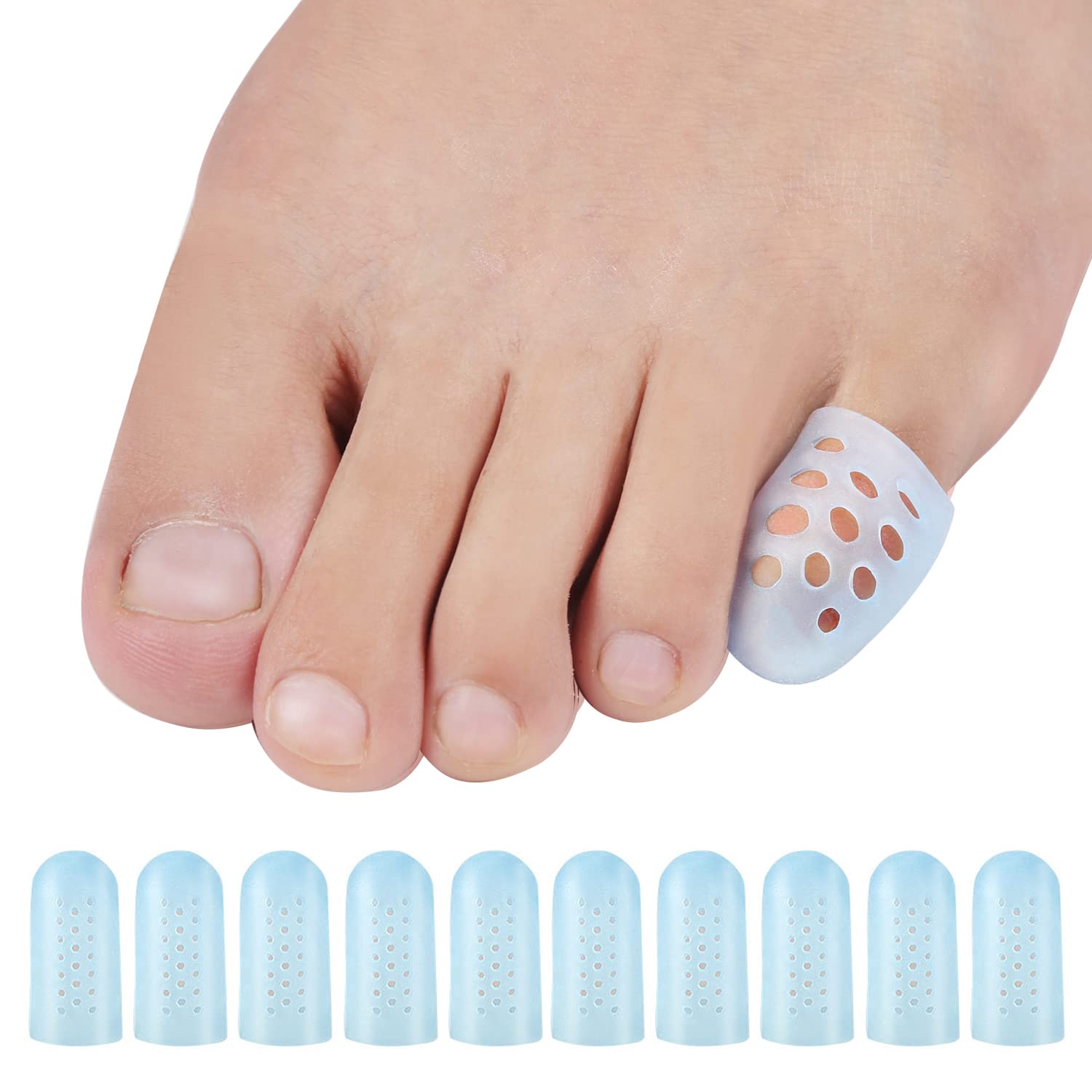 10 Pieces Breathable Gel Toe Protector Great To Cushion Toe ...