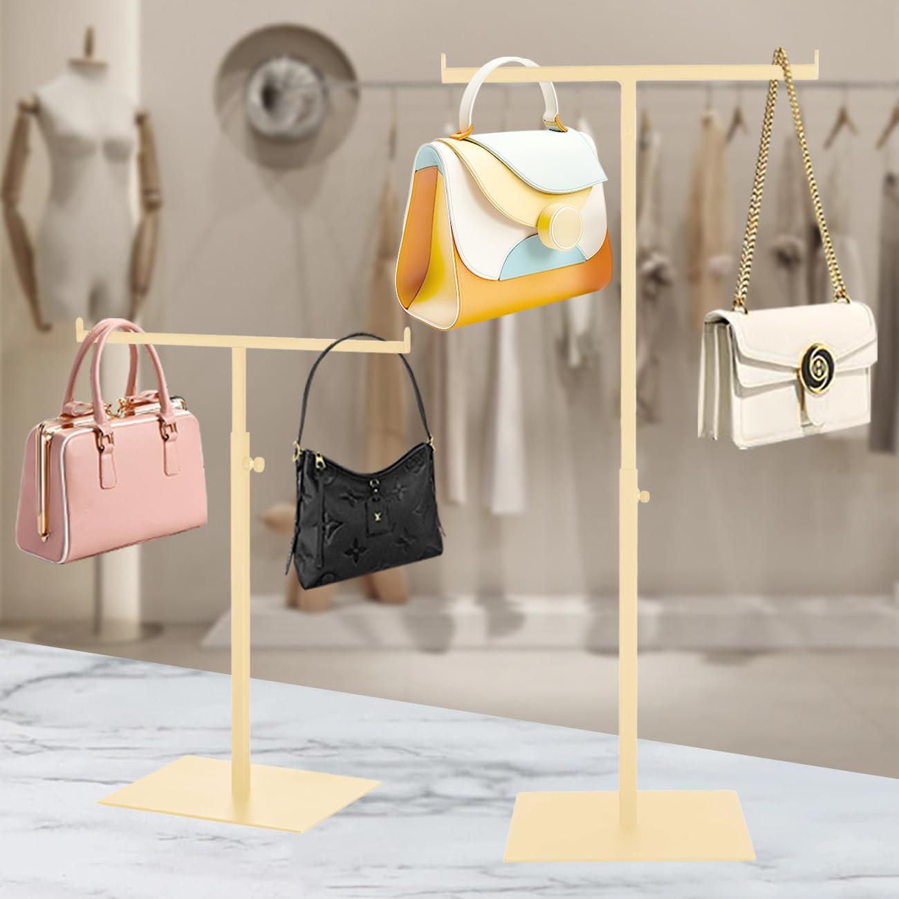 Amazon.com: Vietrey Purse Display Stand T Shaped, Countertop Jewelry ...