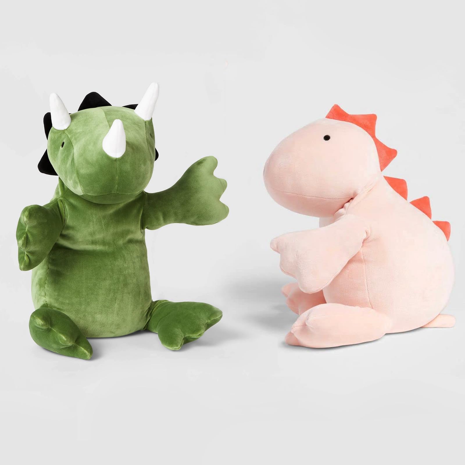 Snapklik.com : KOWSI 2-PCS - 1.4 LB Weighted Stuffed Dinosaur Animals Plush - 16 Inch Squished ...
