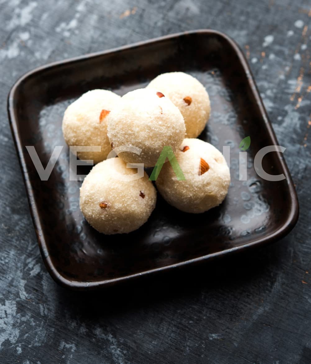 Buy Veganic Coconut Laddu Nariyal Peda Soft & Chewy Toffee Coconut ...