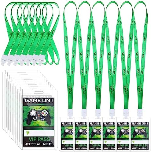 Amazon.com: Tenceur 30 Pcs Video Game Party Favors VIP Lanyards Video ...