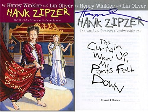 HENRY WINKLER Hand Signed Book: "Hank Zipper: The Curtain Went Up, My ...