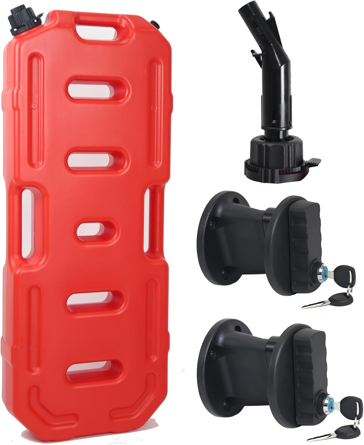 20L 5.2 Gallon Plastic Gas Can Utility Storage Jug Water Container ...