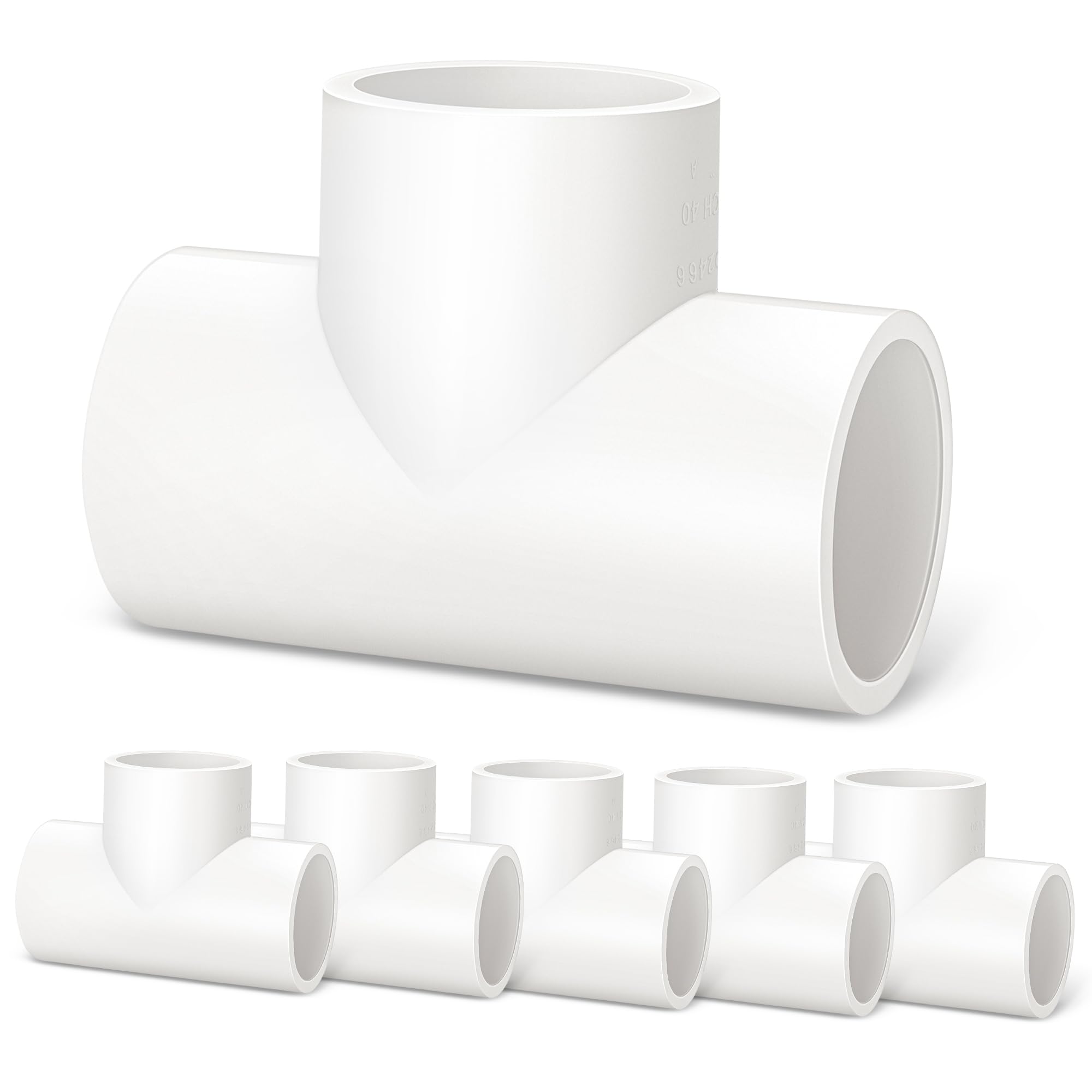 Amazon.com: 1" PVC Tee Fittings 3 Way 6-Pack, PVC Pipe Fitting ...