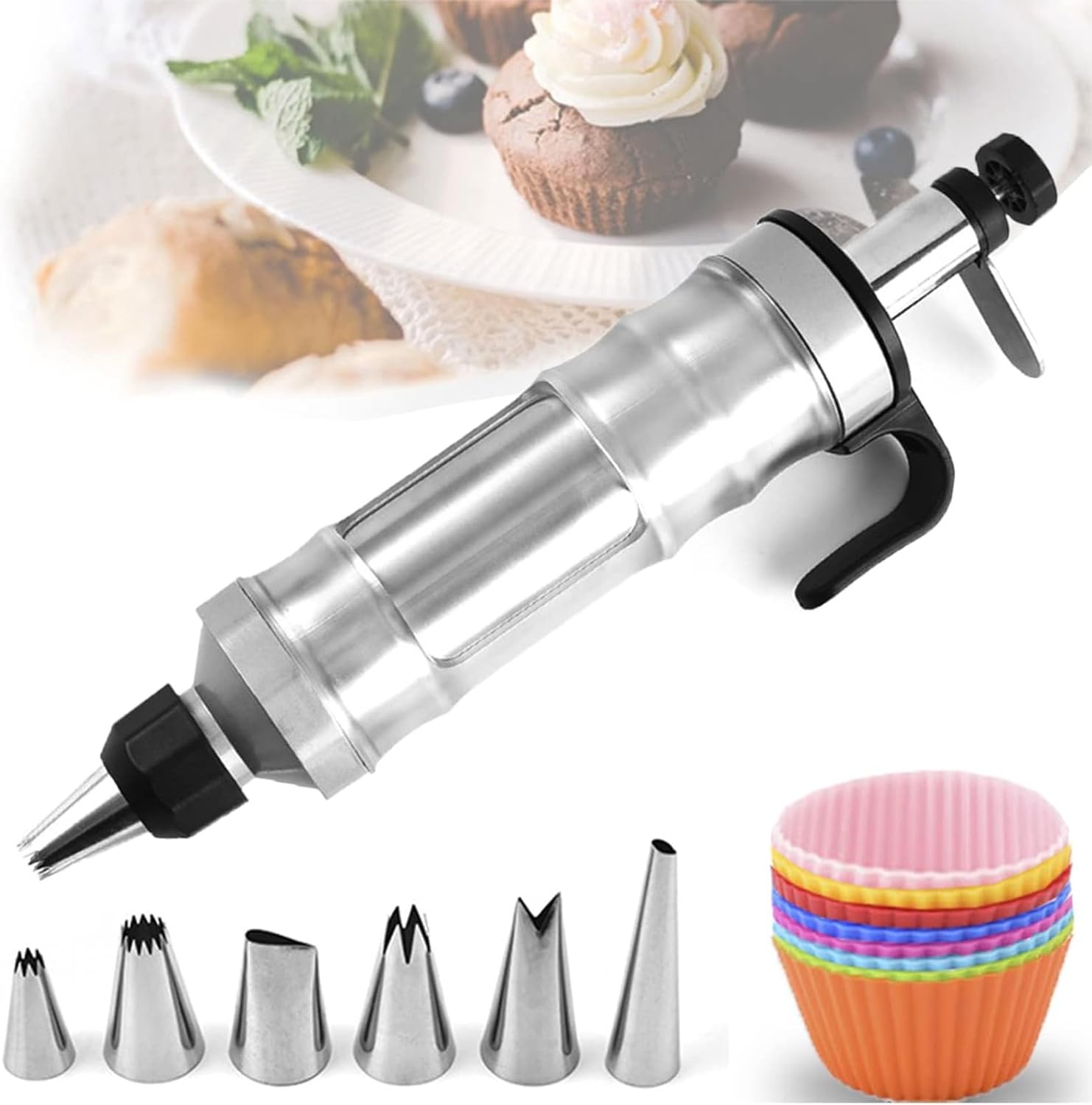 Amazon.com: Suuker Dessert Decorating Syringe Set, Frosting Piping Kit ...