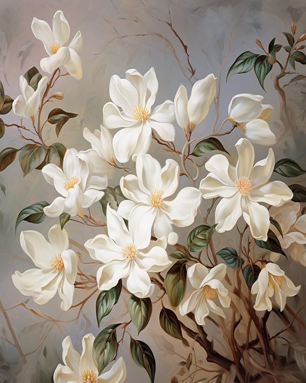 Amazon.com: ZMHZMY DIY Paint by Numbers for Adults Beautiful Jasmine ...