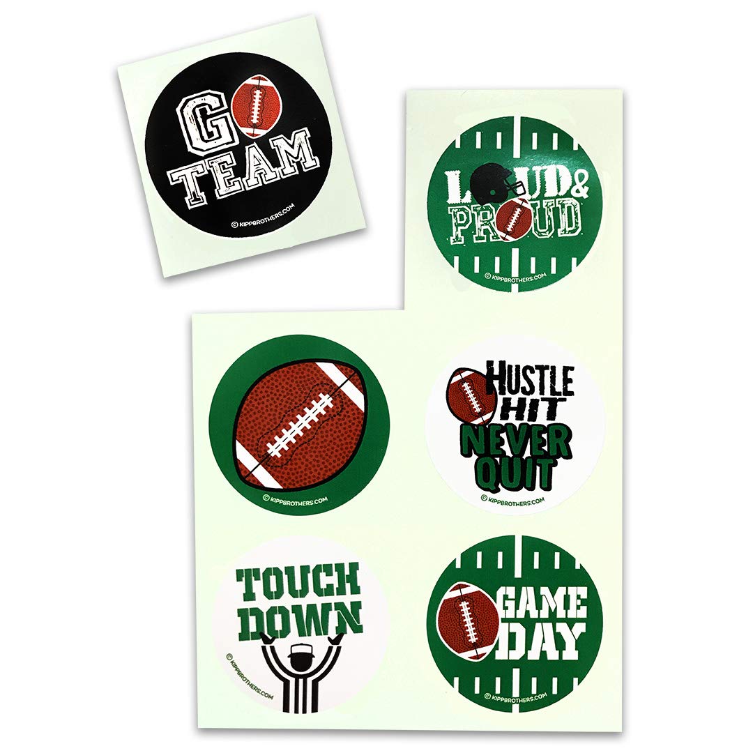 Amazon.com: Assorted Football Sports Sticker Sheet Pack - 102 Stickers ...