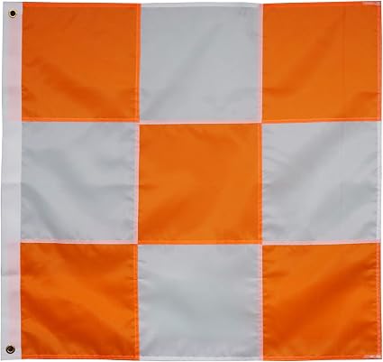 Amazon.com : Premium Airport Flag 5 Pack Orange and White 36 x 36 Inch ...