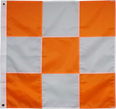 Amazon.com : Premium Airport Flag 5 Pack Orange and White 36 x 36 Inch ...