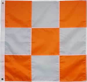 Amazon.com : Premium Airport Flag 5 Pack Orange and White 36 x 36 Inch ...