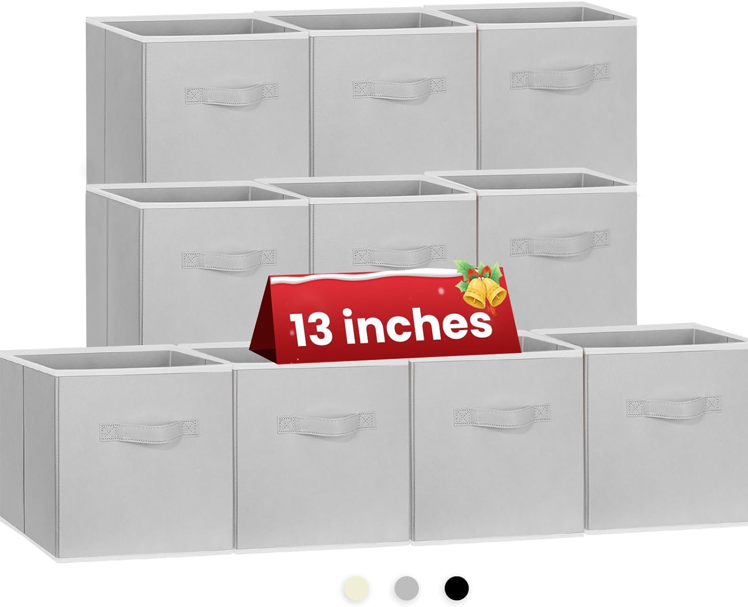 Amazon.com - Criusia Large Storage Cubes, 13x13 Cube Storage Bins (Set ...