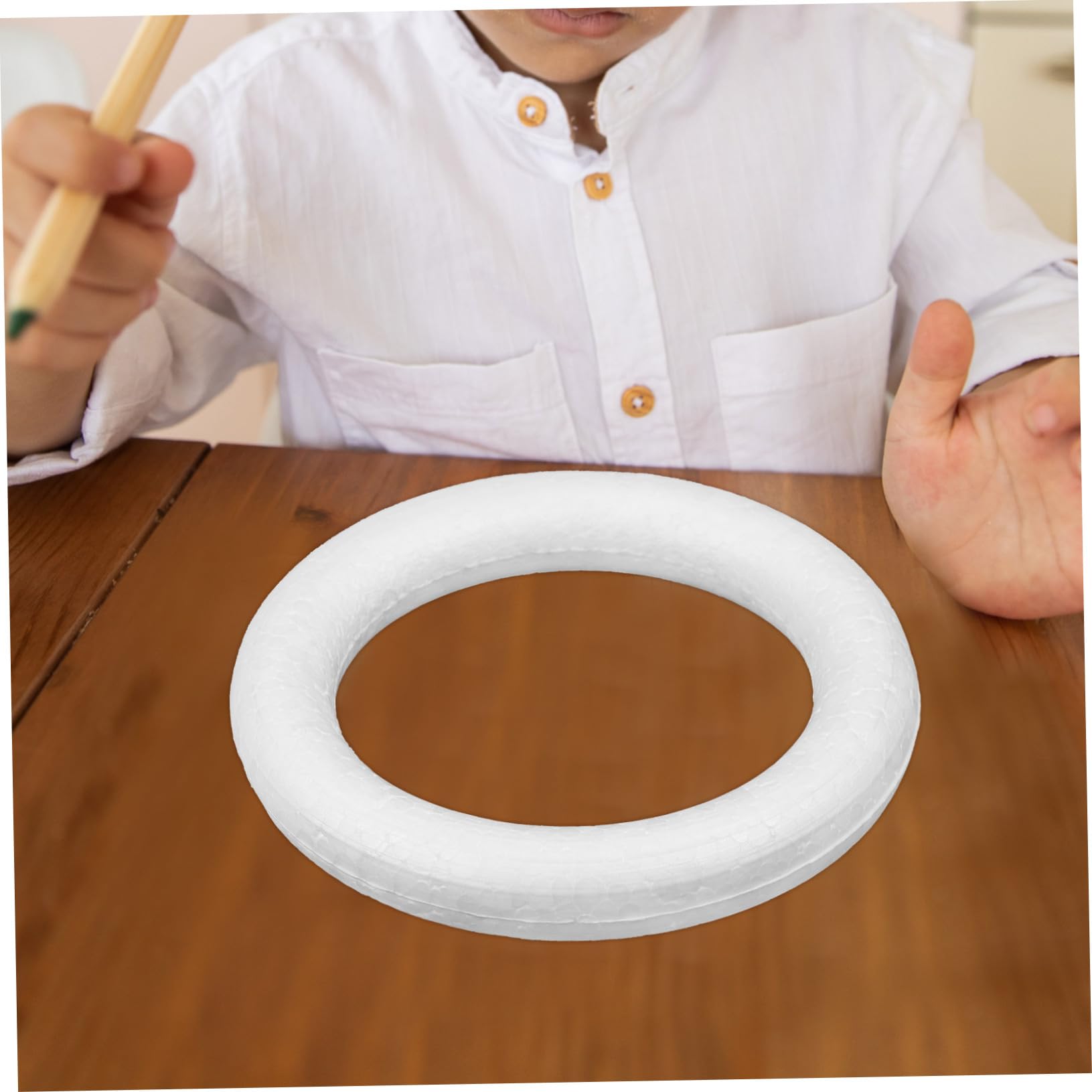 IWOWHERO 10pcs DIY Circular Ring Flower Crafts for Kids Polystyrene ...