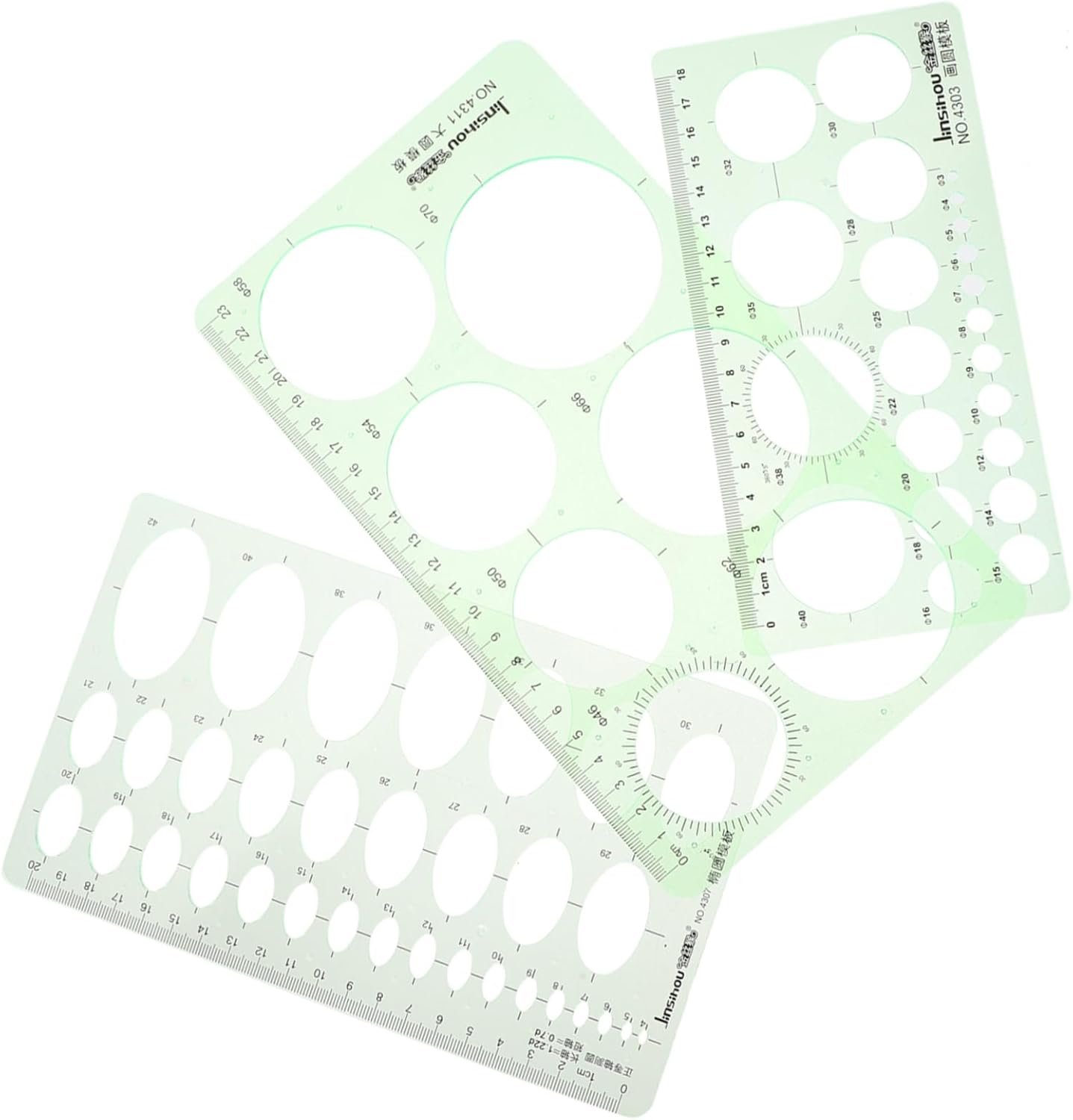 Amazon.com : FUNOMOCYA 3Pcs Geometric Measurement Drawing Template ...