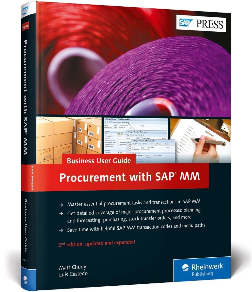Amazon.com: SAP Purchasing and Procurement with SAP MM (Materials ...