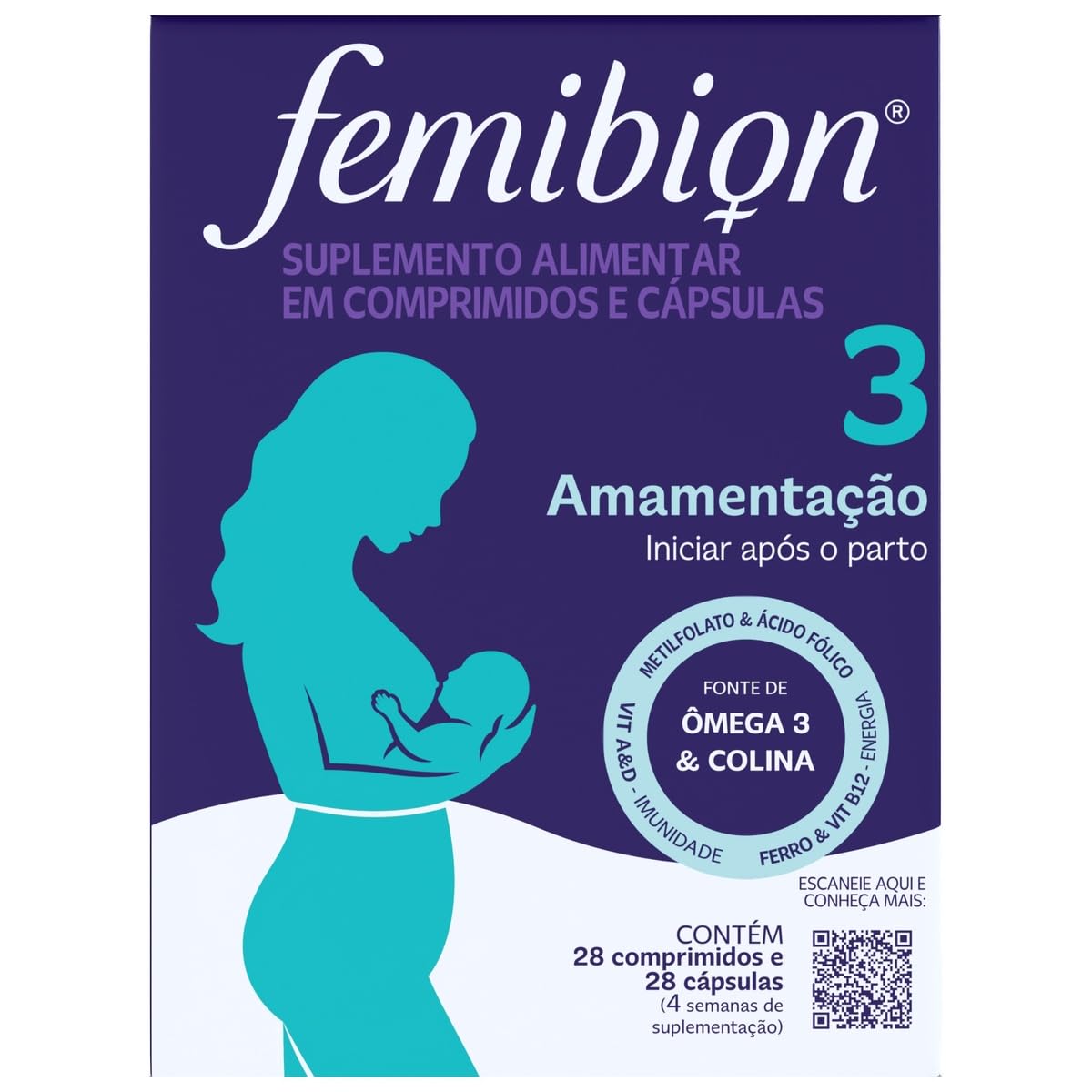 FEMIBION Multivitamínico Femibion 3 Para Amamentação 28 Comprimidos E ...