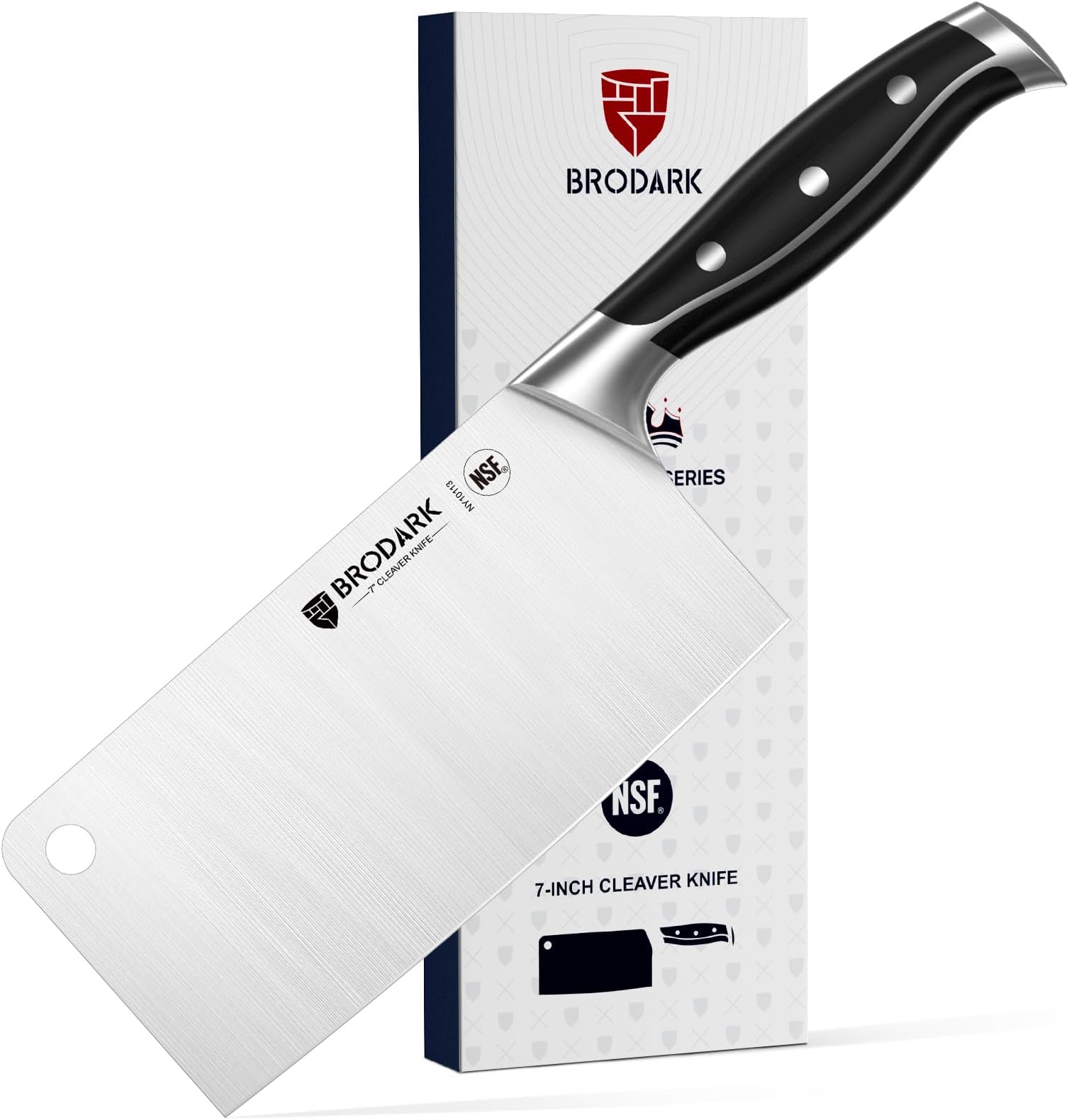 Amazon.com: BRODARK Meat Cleaver Knife: 7" Butcher Knife with German ...