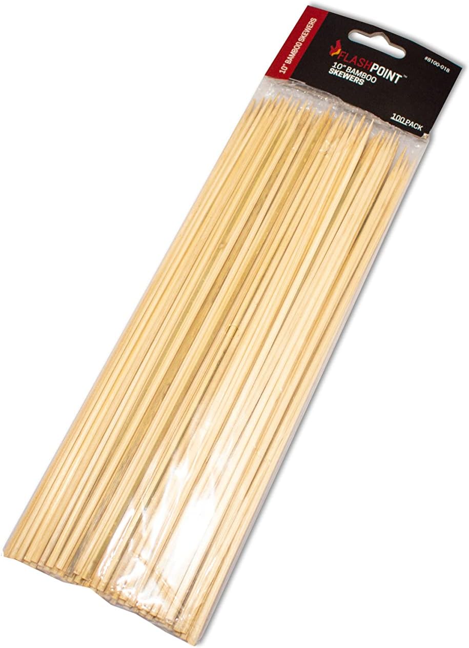 Amazon.com : FlashPoint 8100-018 10" Bamboo Skewers, Wood : Patio, Lawn ...