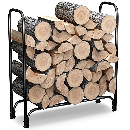 Snapklik.com : Home-Complete Firewood Storage Rack- Steel Wood Pile ...