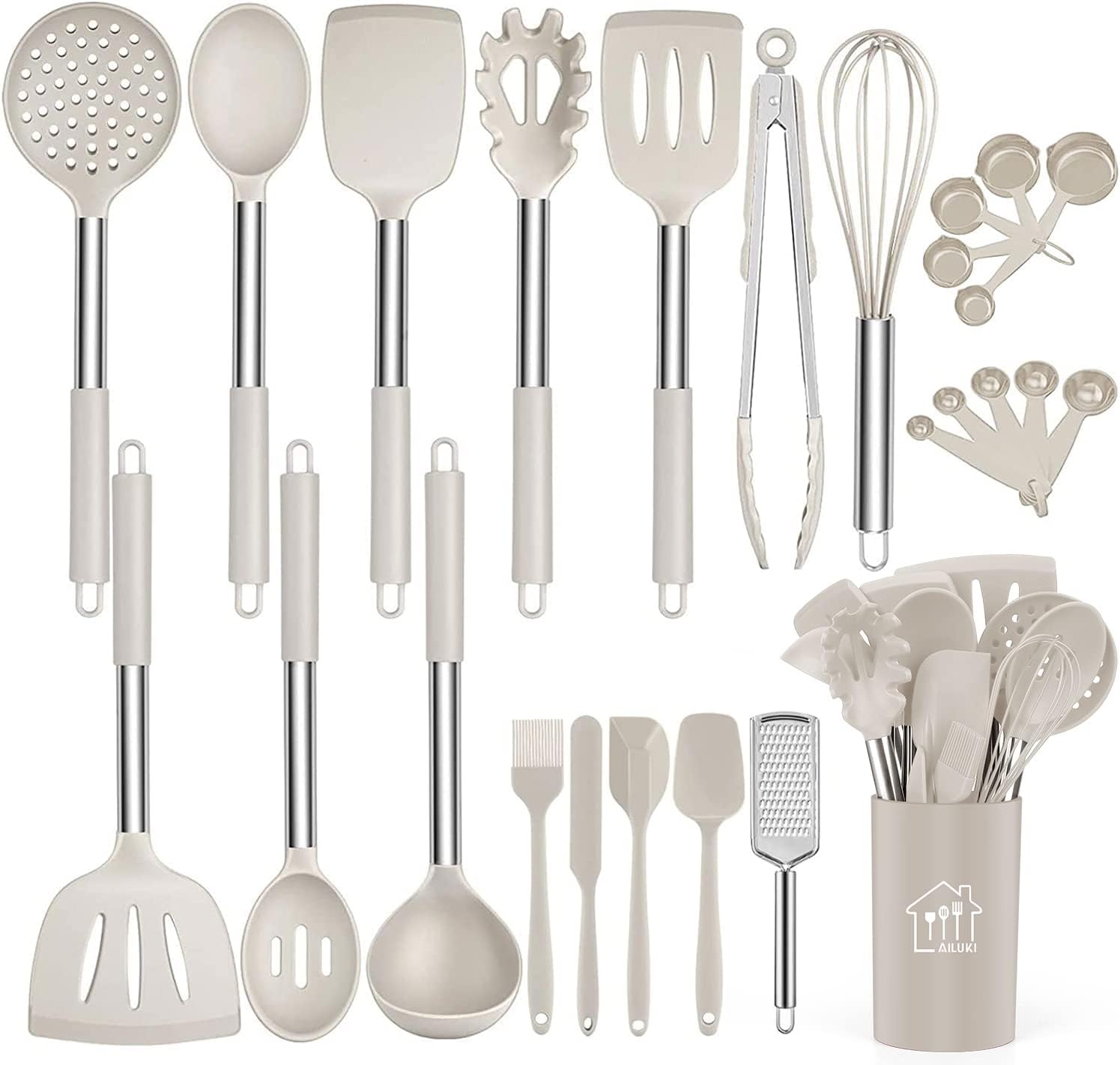 Umite Chef - Juego de utensilios de cocina de silicona, 22 piezas ...