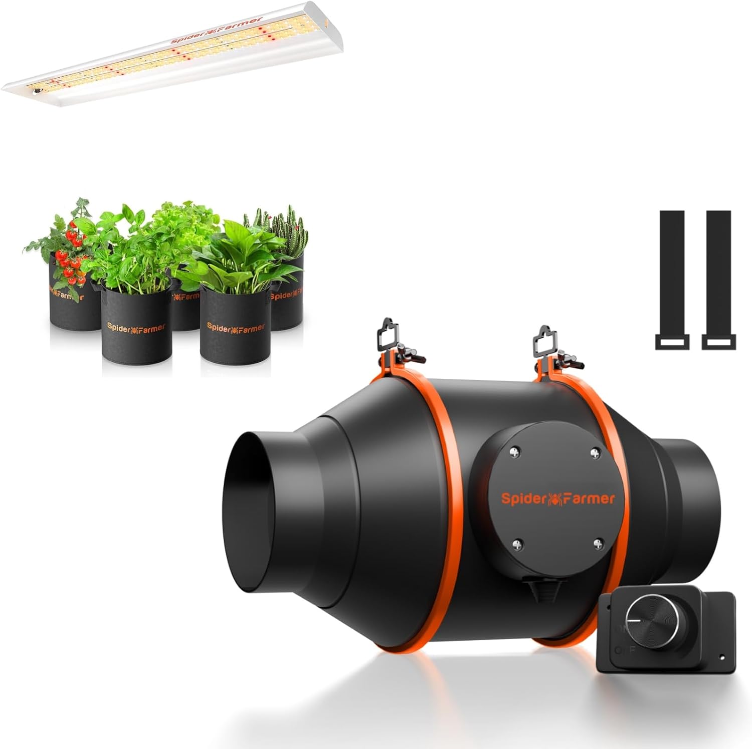 Amazon.com : Spider Farmer Quiet 4 inch Inline Duct Fan with Speed ...
