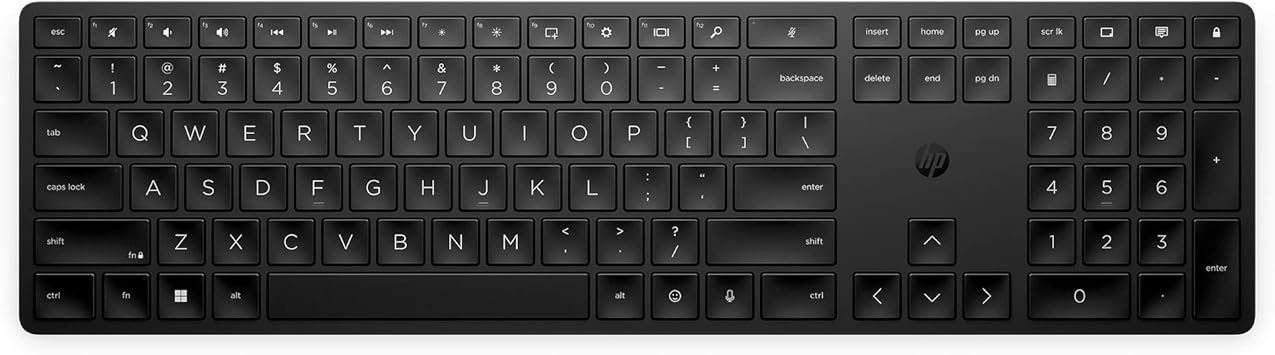 Amazon.com: HP 450 Programmable Wireless Keyboard - Slim, Ergonomic ...