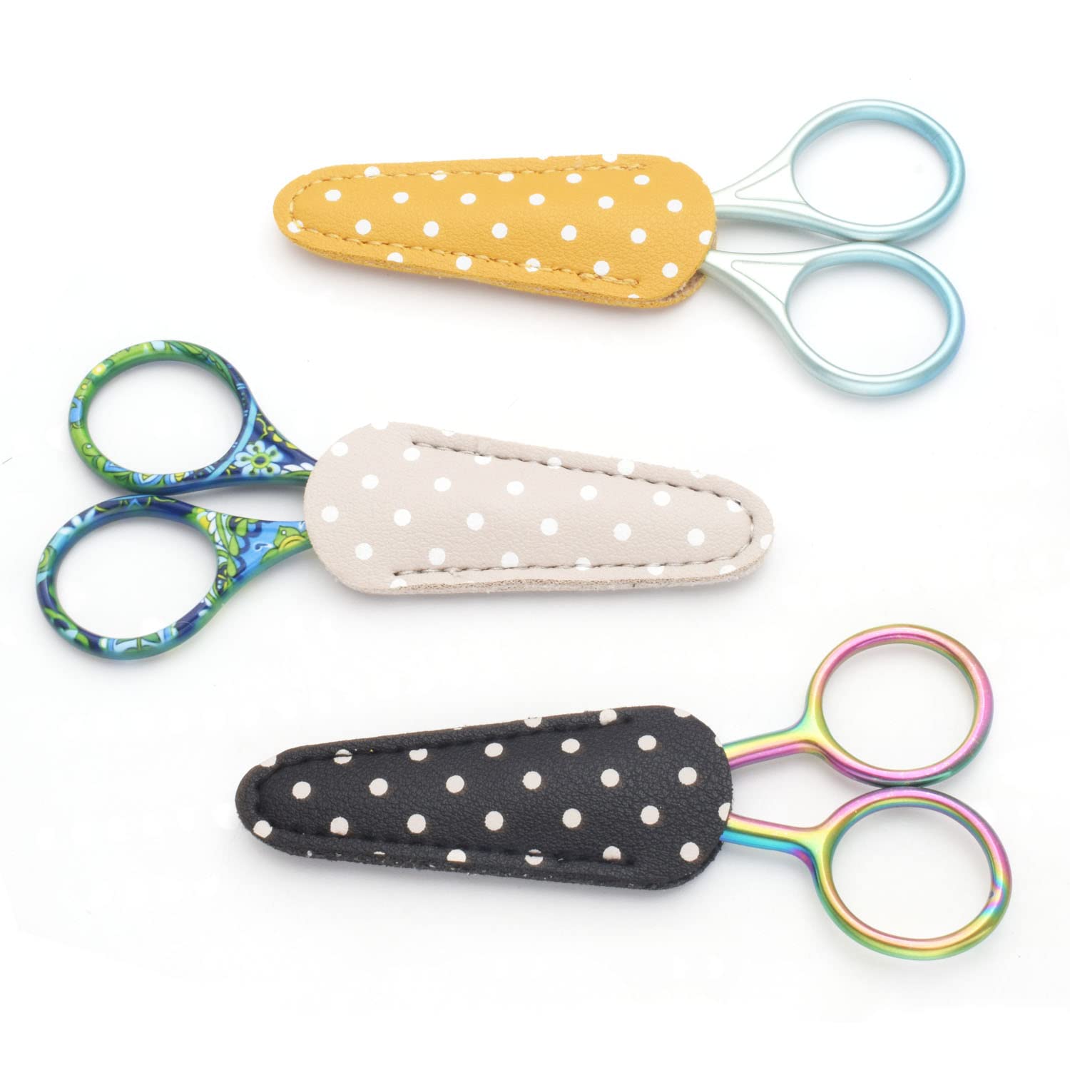 Embroidery Scissors Sheath 3 Piece Polka Dot Scissors Sheath Set ...