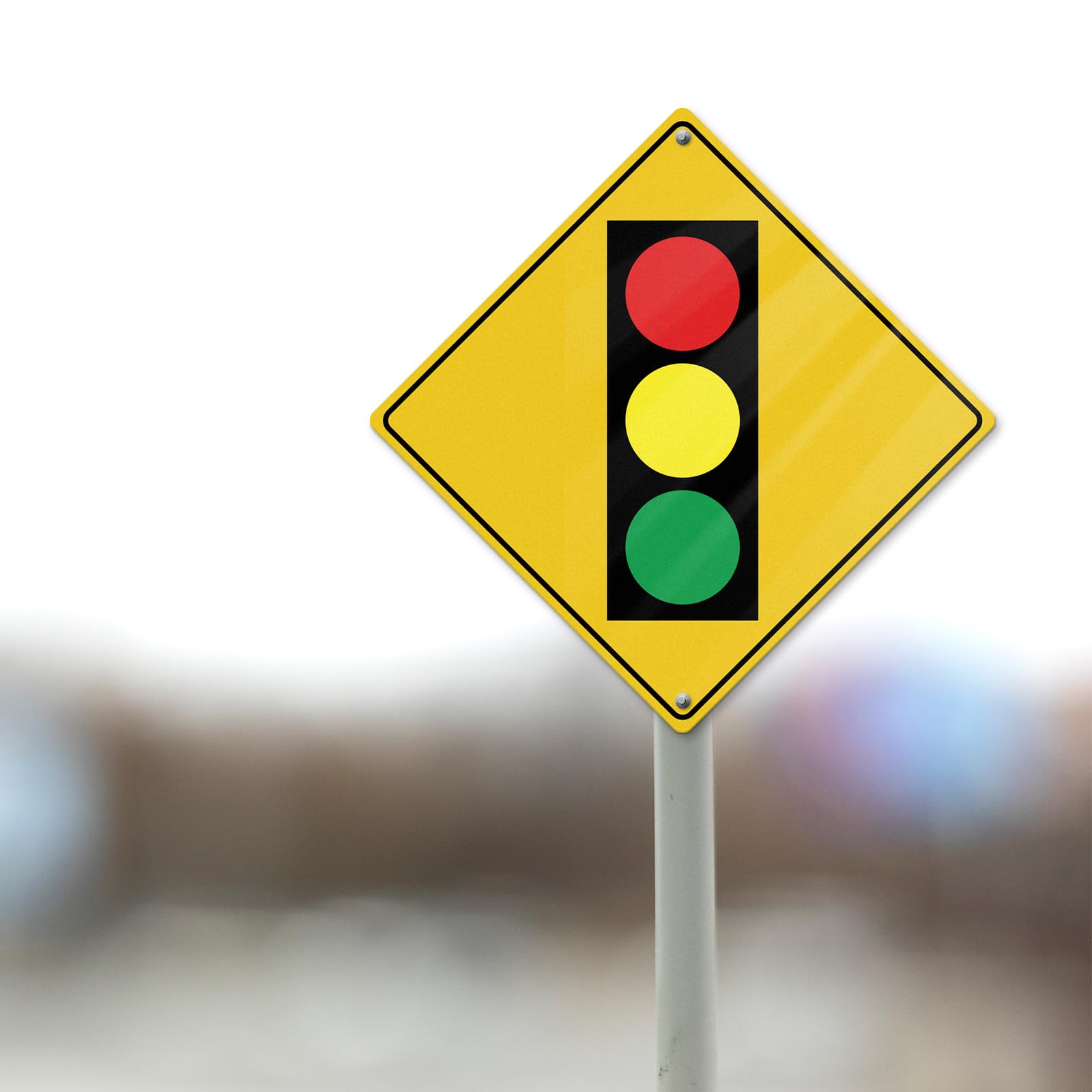 Snapklik.com : Traffic Light Signs 12 12 Inch Aluminum Pre-Drill Hole ...