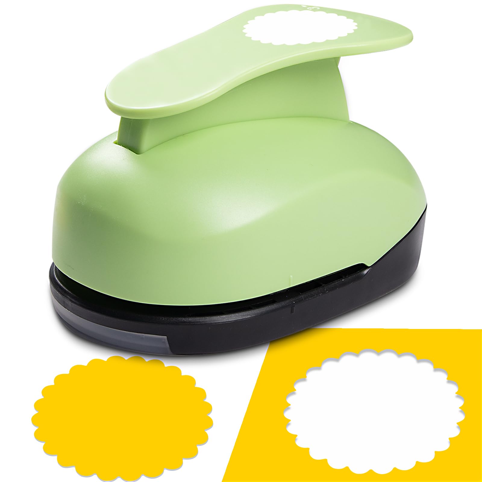 Snapklik.com : Scalloped Circle Paper Punch - 2.8 Inch Wave Hole Punch ...