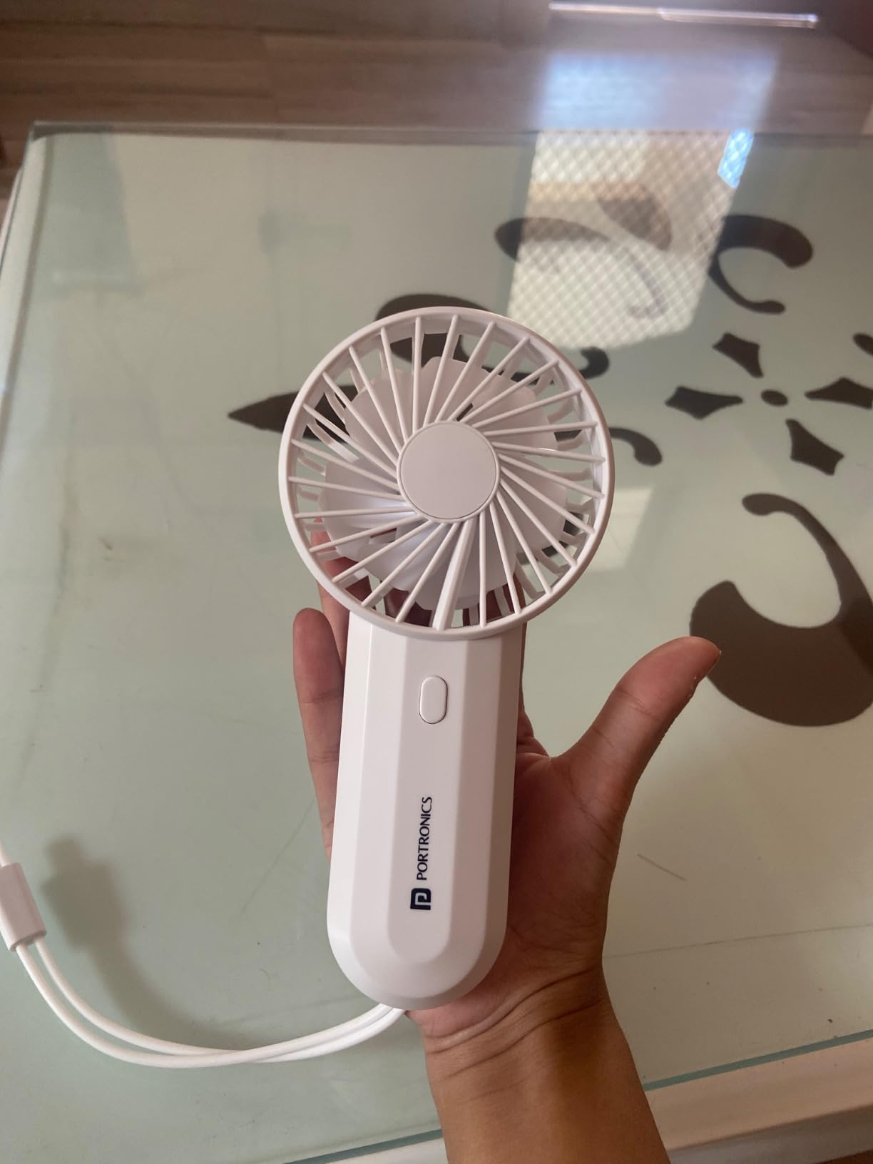 Portronics DualBreeze Handheld Mini Portable Fan With Dual Fan ...