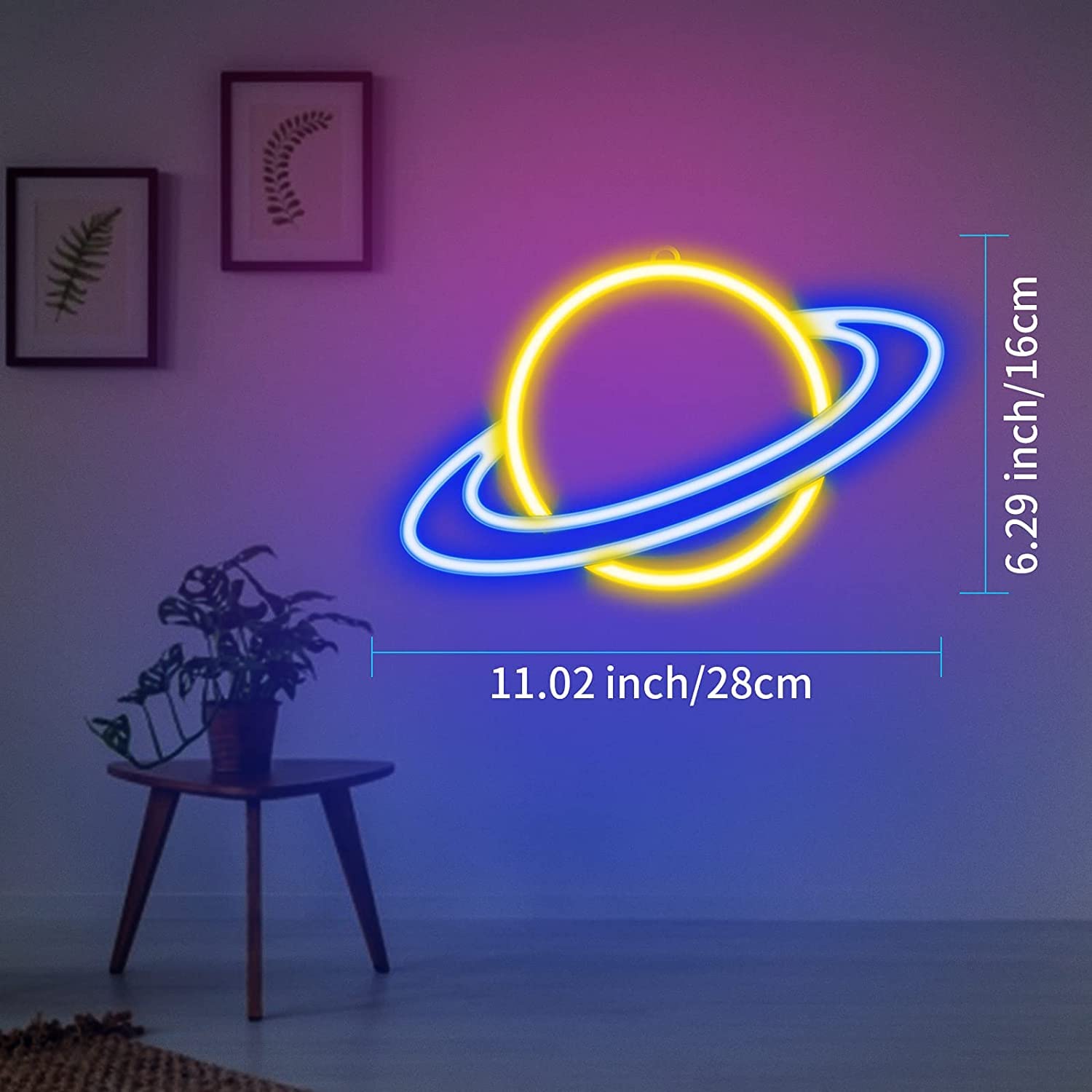 Neon Sign,Planet Led Neon Lights,Neon Light Sign for Wall USB/Battery ...
