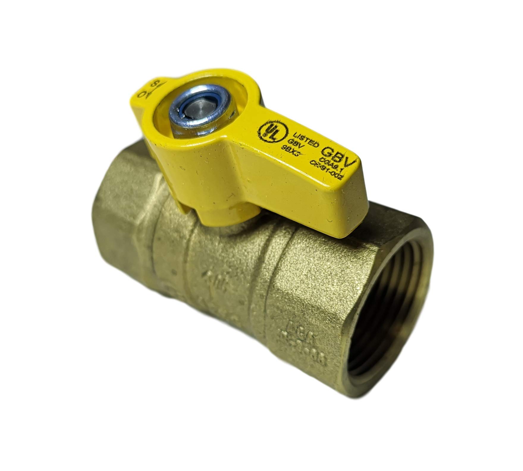 1 PIECE XFITTING 1" IPS BRASS GAS BALL VALVE, 1" FNPT X 1" FNPT GAS ...
