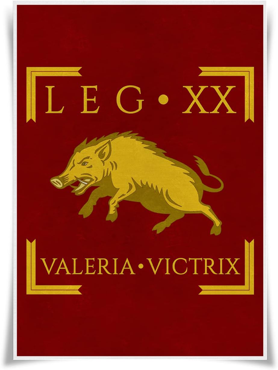 Nice Captain Roman Legion Banner A3 Poster Flag Print Cloth Wall Decor Gift Ancient Rome (LEGIO ...