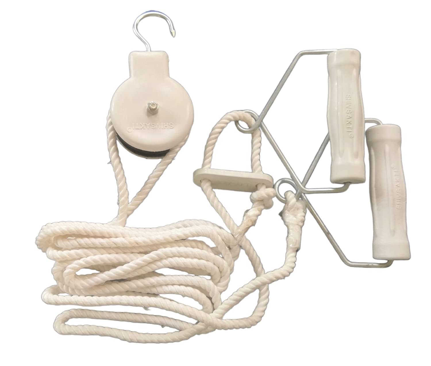 Buy Physiotherapy Rope & hand exercise Pulley Set (With Bearing ...