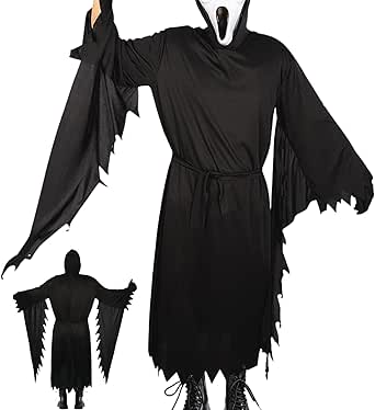 Amazon.com: Tocxoe Gostfaceing Costume Scary Ghosts Costumes Black Robe ...