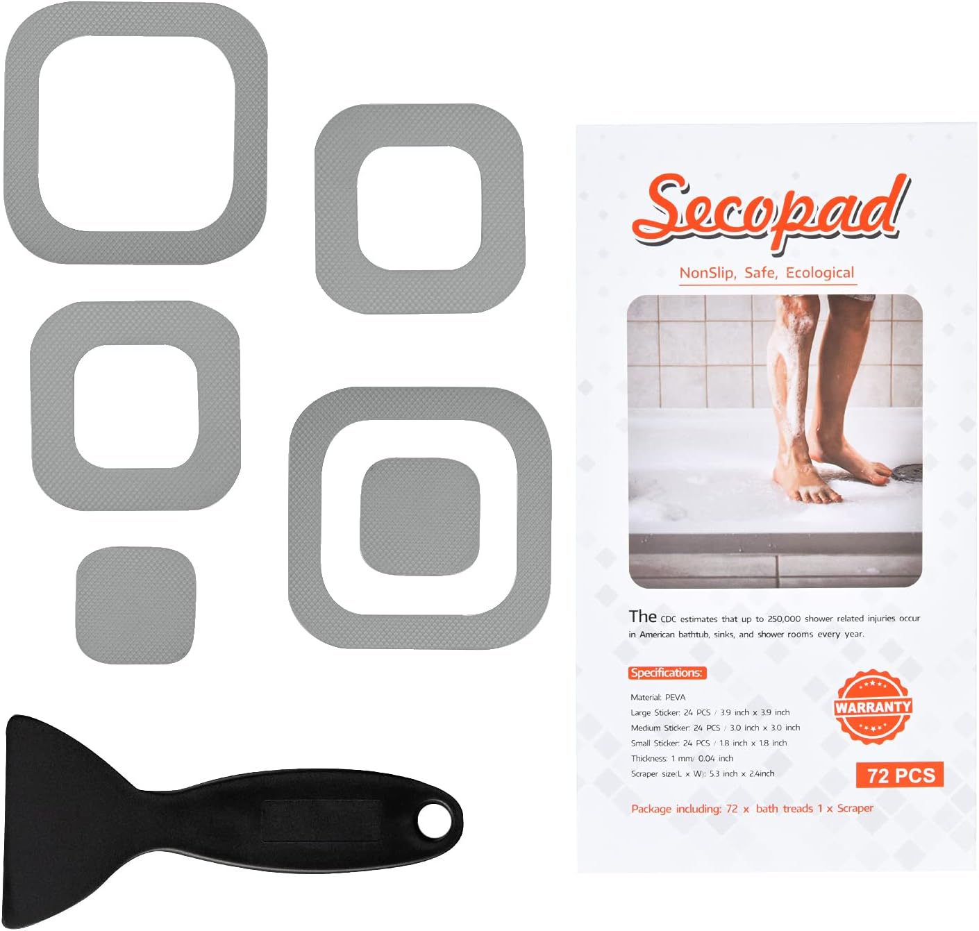 VMbathrooms 24 Anti-Rutsch Aufkleber für Badewanne/Dusche ...