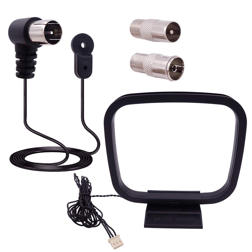 Buy Fancasee AM FM Antenna F Male Plug 75 Ohm FM Antenna with PAL Jack ...