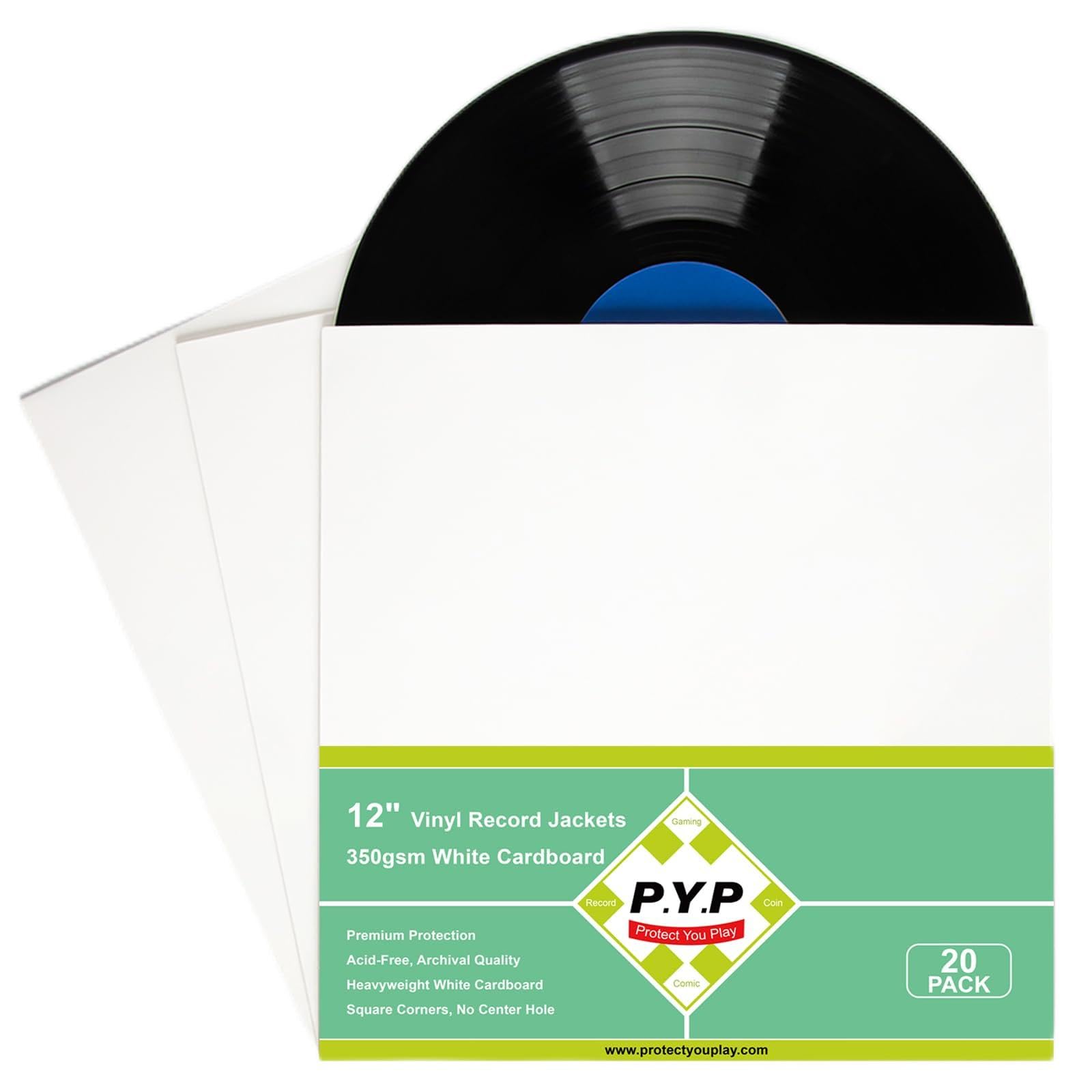 Blank Album Sleeves 30-Pack Blank 12-Inch Album Covers - White ...