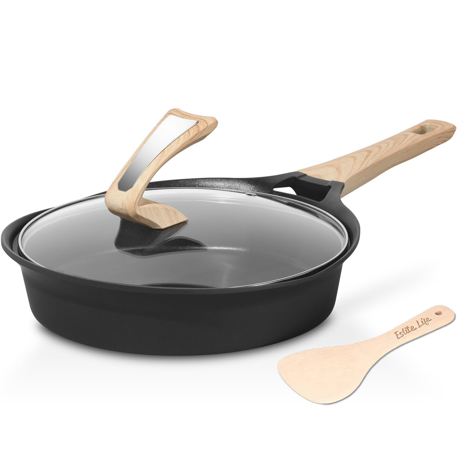 Snapklik.com : ESLITE LIFE Nonstick Deep Frying Pan Skillet
