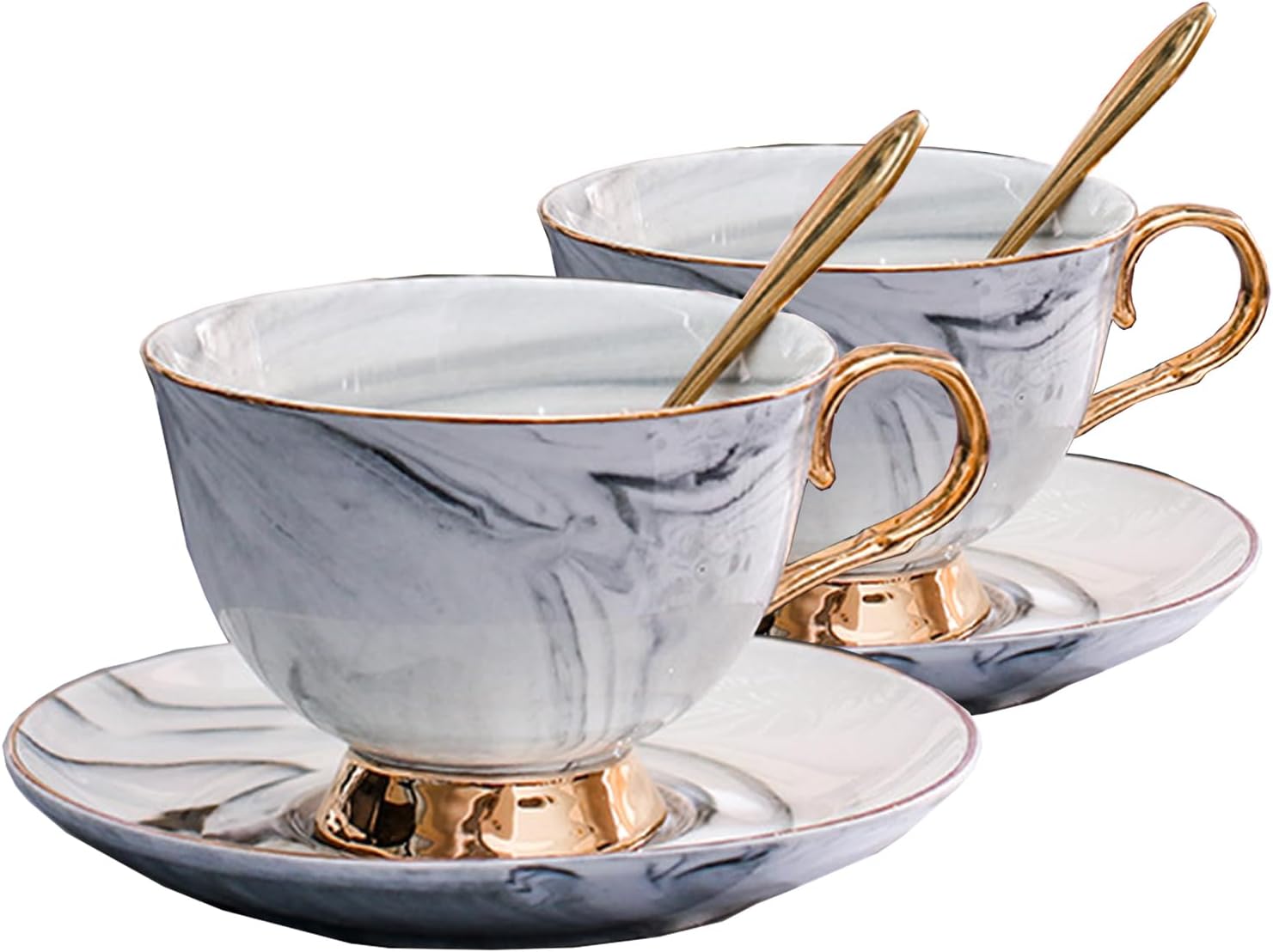 Bombay Duck Spotty Black and Gold Tea Cup and Saucer Boxed Set : Amazon ...