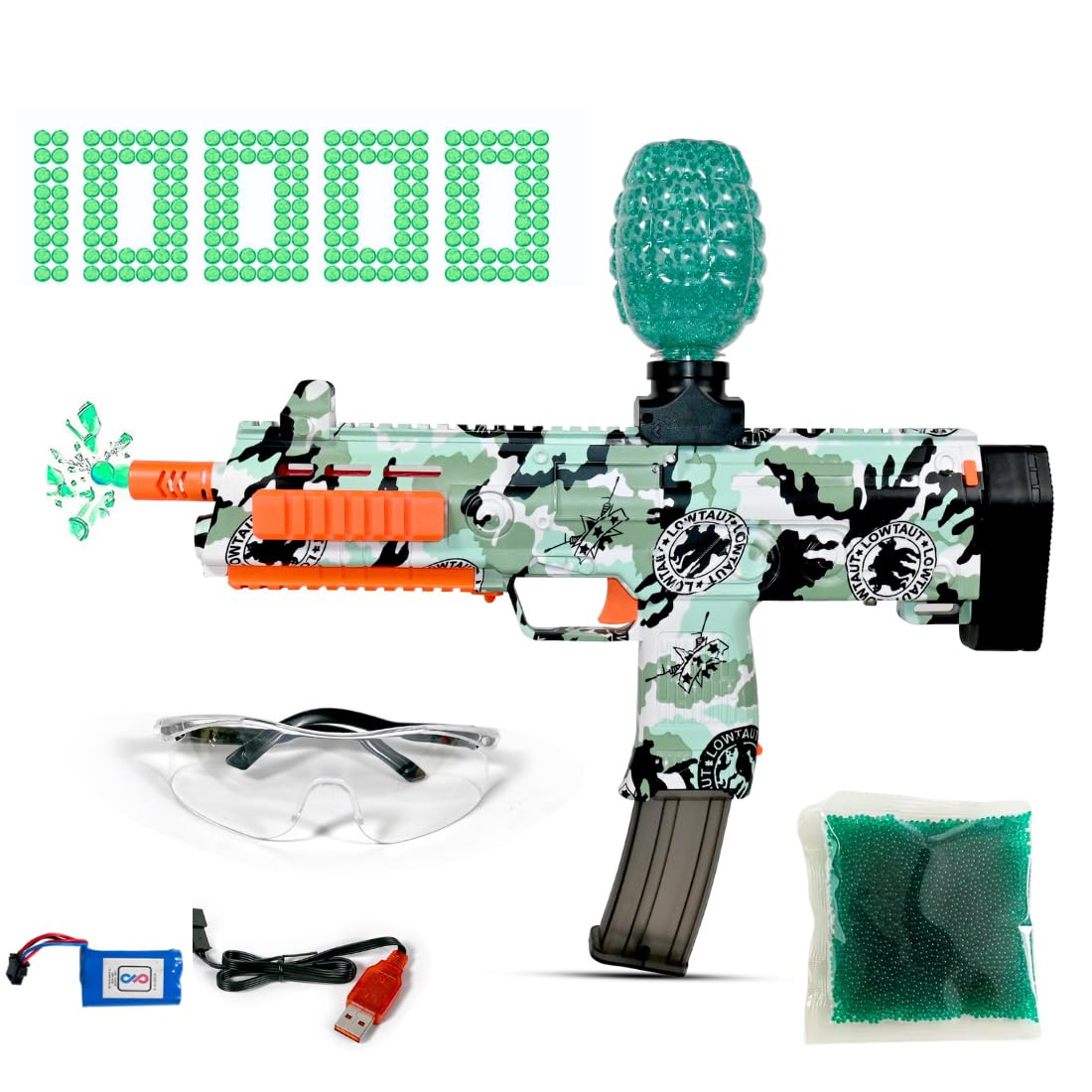 VikriDA Big Size Small Balls Gun & Foam Blaster Gun with 10,000 Pcs ...