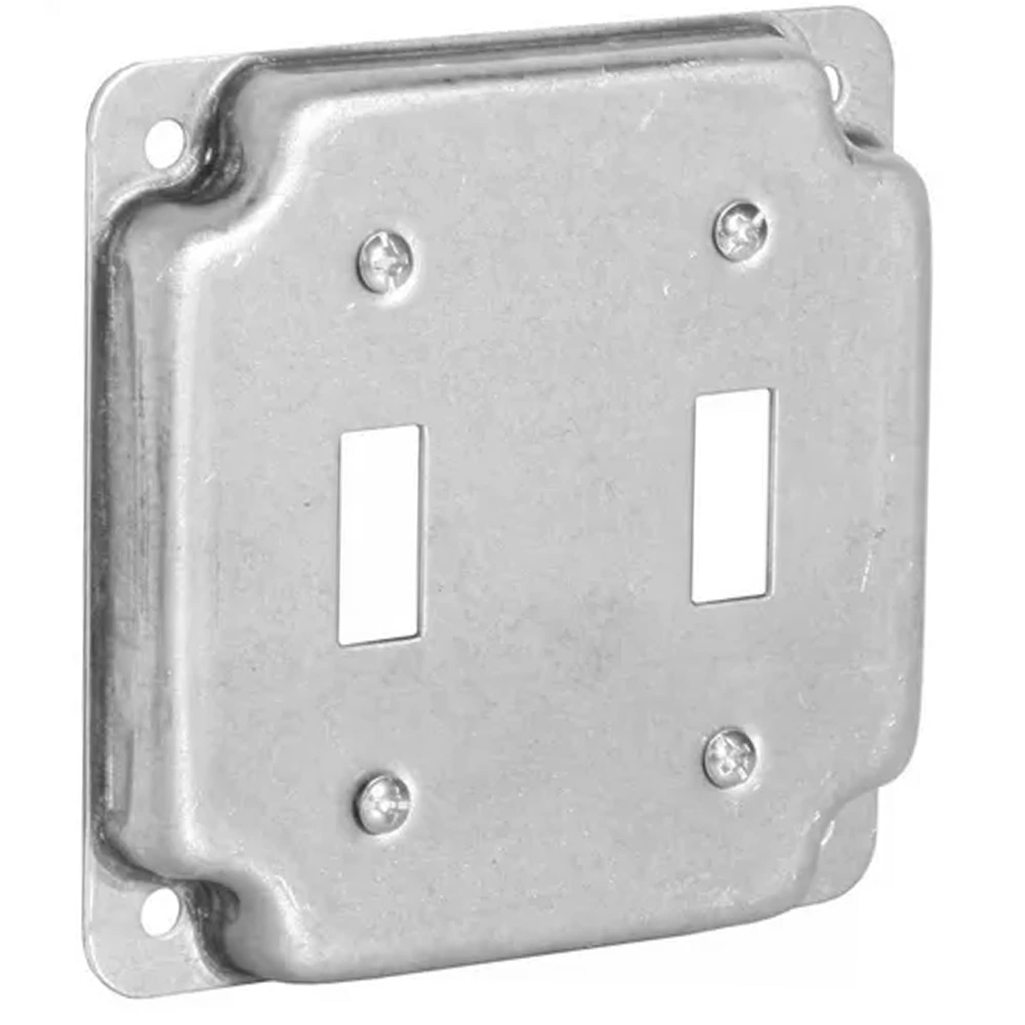 Snapklik.com : AP-12092, 4" Square Double Toggle Switch Electrical Box ...