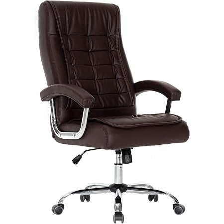 Amazon.com: Furmax High Back Office Desk Chair Conference Leather ...