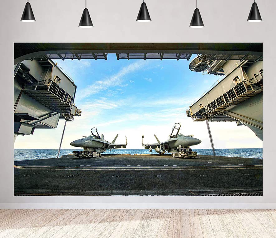 Amazon.com : Aircraft Carrier Backdrop for Navy Party Decorations ...