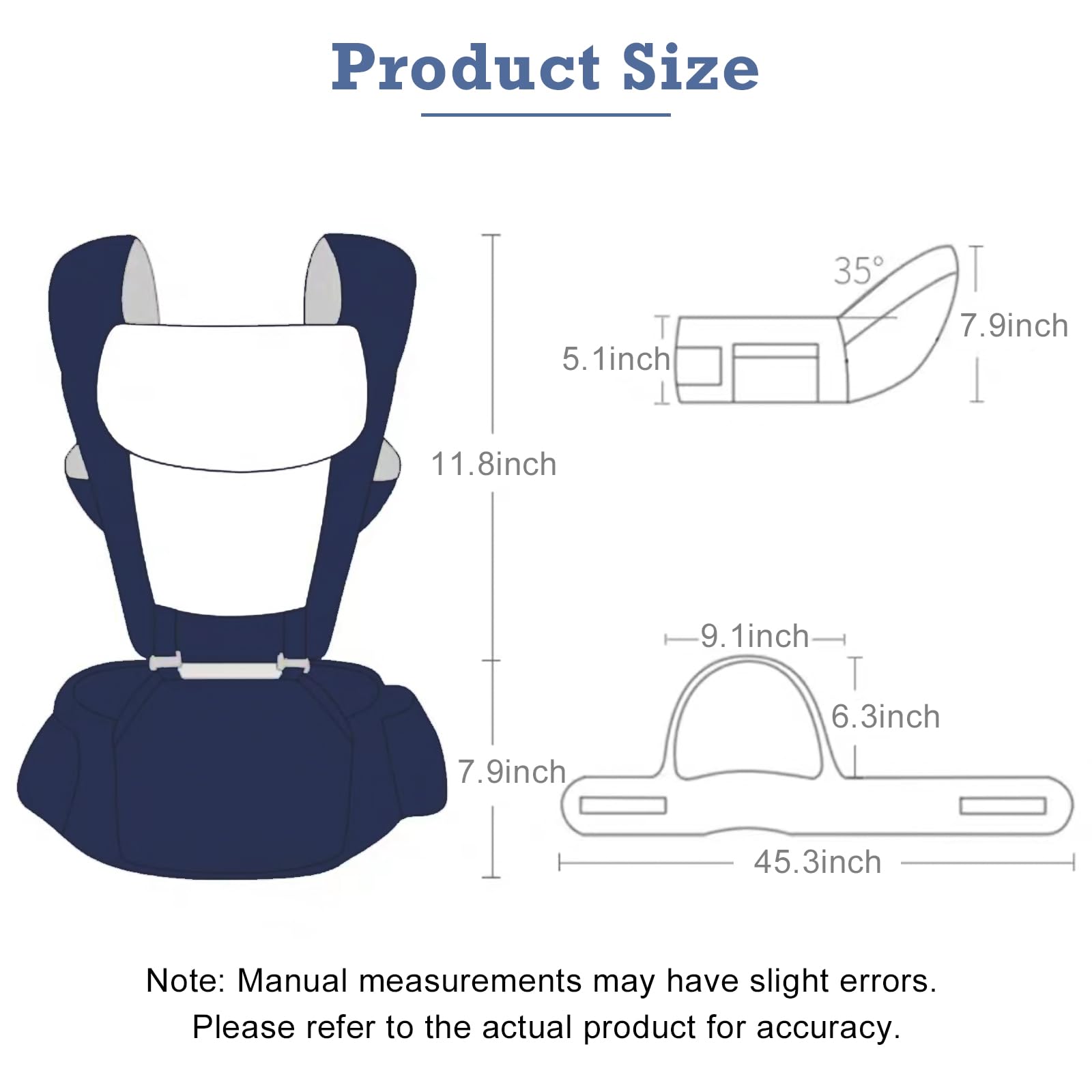 Baby Carrier, Baby Carrier with Hip Seat for 0-48 Month Baby, 15-in-1 ...